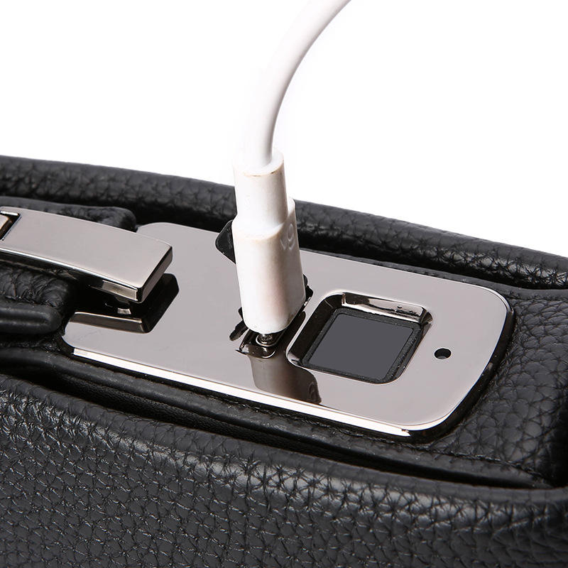 Secure and Stylish: Men's Clutch Bag with Fingerprint Lock