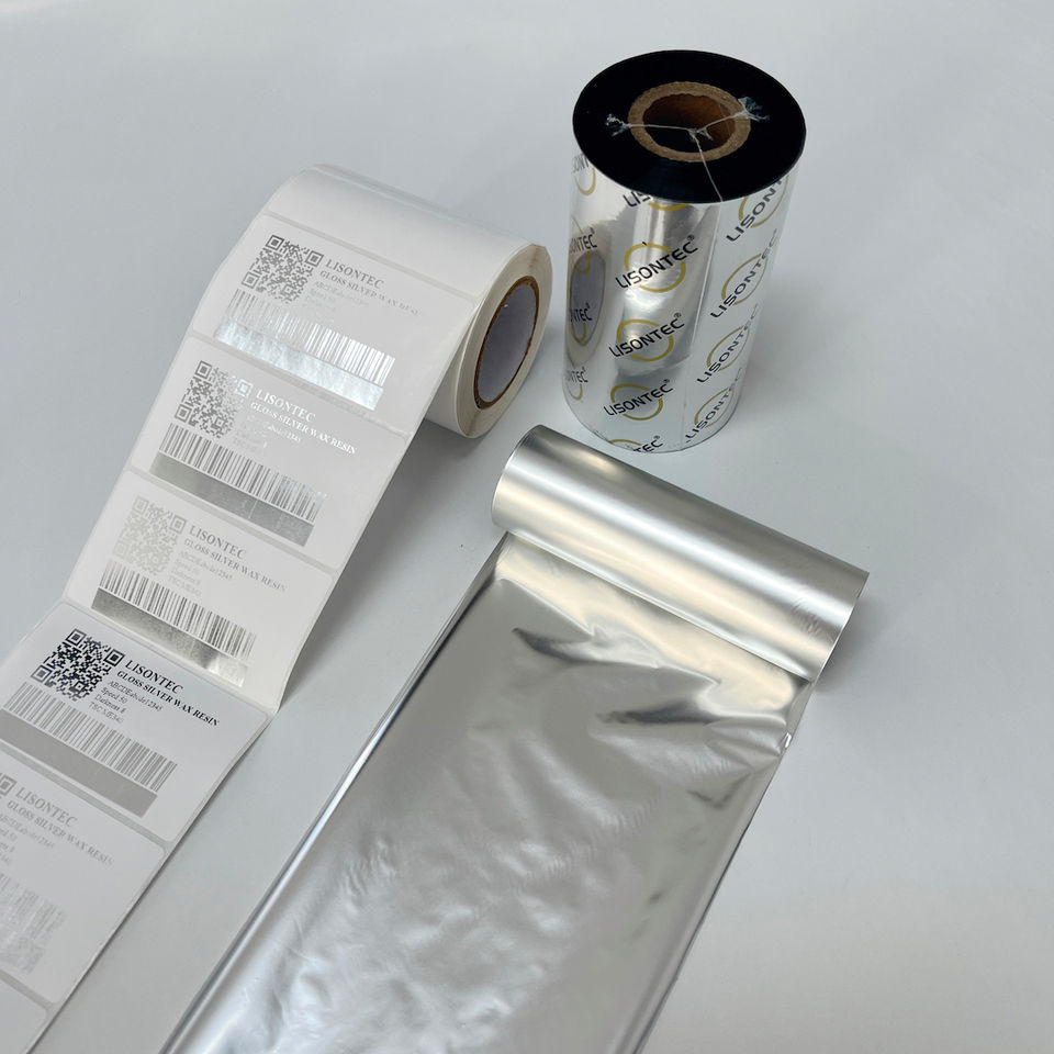 Factory Sales Shiny and Glossy Silver Wax Resin Thermal Transfer Ribbon ...