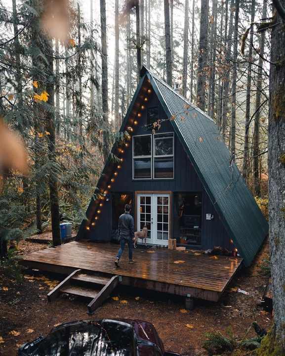 Home Made House Modern a Frame Steel Frame Prefabricated
