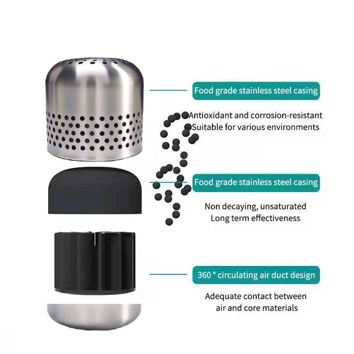 Portable Solid Stainless Steel Refrigerator Deodorizer