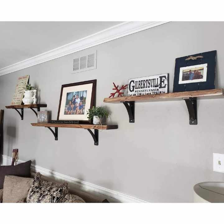 Wood Slab Floating Shelf - Stylish Wall Display Solution