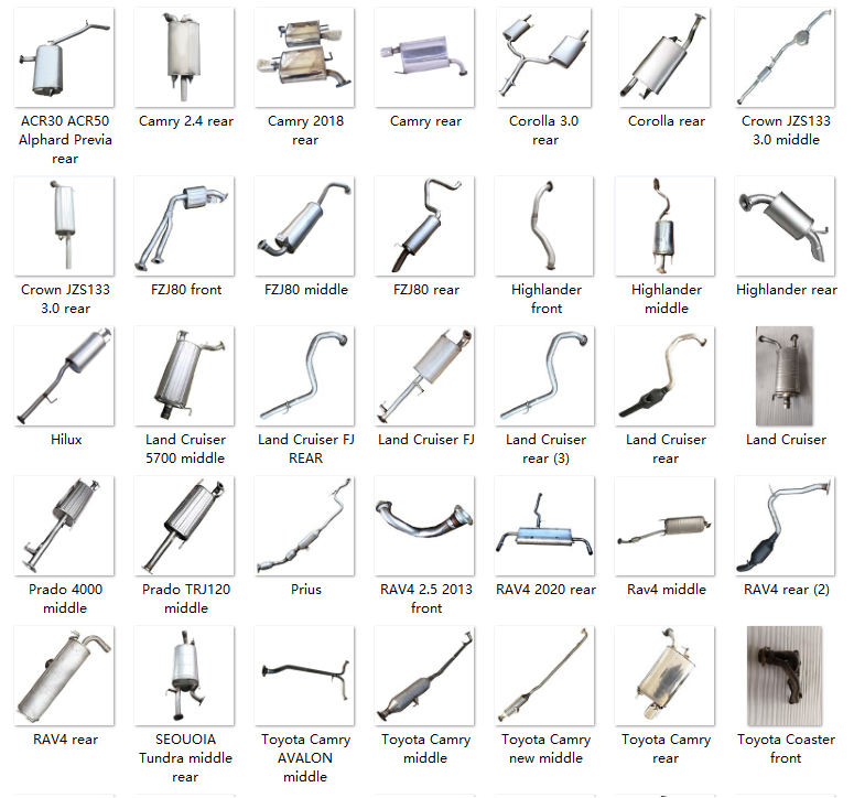 Exhaust Pipes Headers Muffler for Toyota Coaster Bus Exhaust Car ...