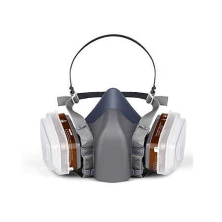PPE PLUS Grey TPE Half Face Mask Respirator Air Purifying Industrial ...