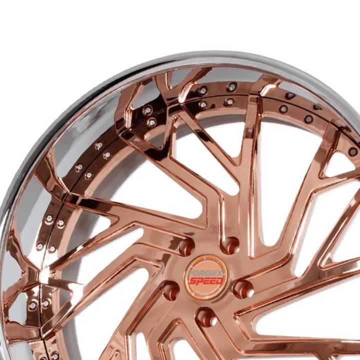 Forgex 2 Piece 18 19 20 21 22 24 26 Inch Chrome Rose Golg Deep Dish ...
