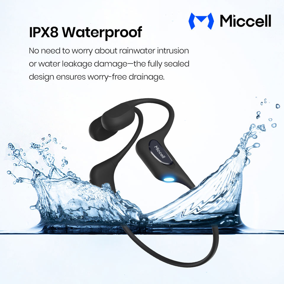 Miccell BHB03 Bone Conduction Headphones Open-Ear Sports Headphones ...