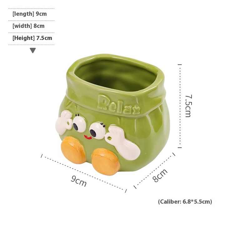 Modern Cute Mini Desktop Gardening Ceramic Flower Pot Creative Fleshy ...