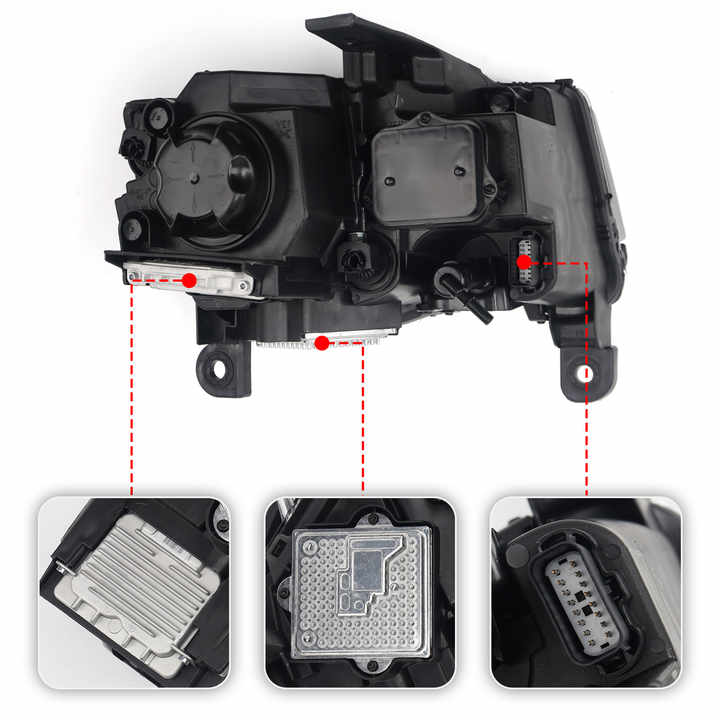 Headlight Assembly Xenon Headlights for Grand Cherokee 17-21 OEM ...