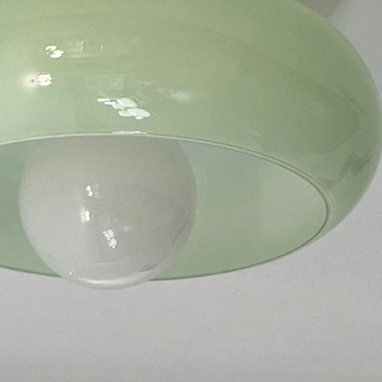 Mid Century Modern Green Glass Semi Flush Mount Led Ceiling Light ...