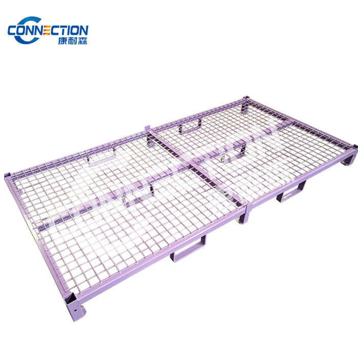 Heavy Duty Foldable Metal Wire and Mesh Container Stackable Cube ...