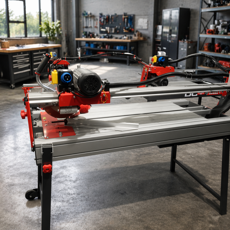 Electric Tile Cutter Machine 1200mm Alloy Guide Rail Foldable Stand ...