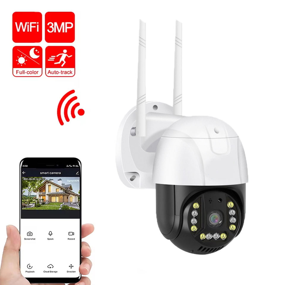 V380PRO Full HD 1296P Wireless WiFi Outdoor Security Camera Two-Way ...