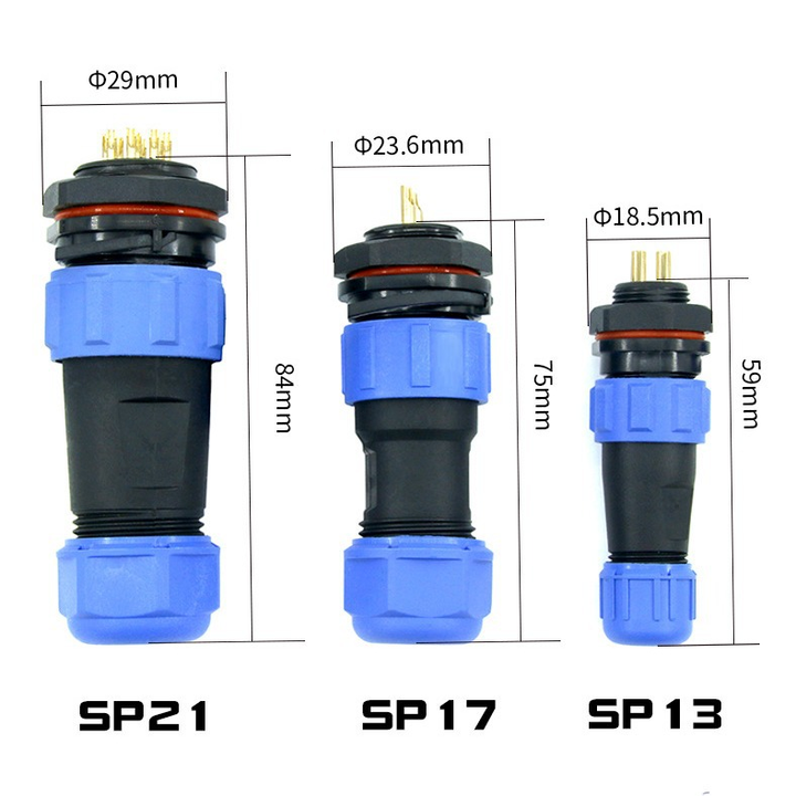 Customized Industrial Waterproof IP68 Power Connector Plastic ...