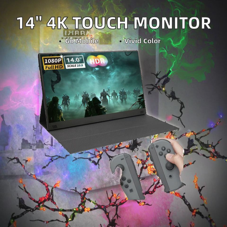 14 Inch Ultra-Slim IPS Panel Portable Monitor with 100% Touchscreen ...