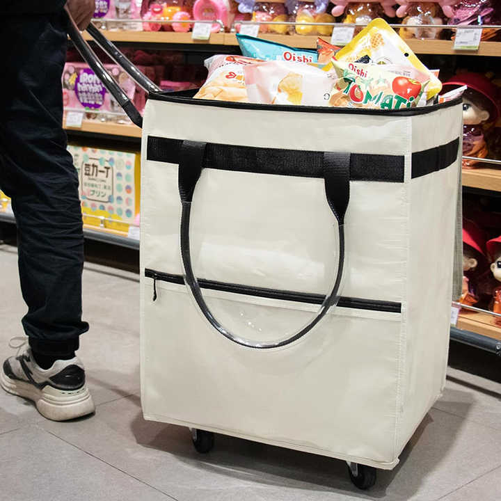 Collapsible Trolley - Reusable Grocery Bag on Wheels