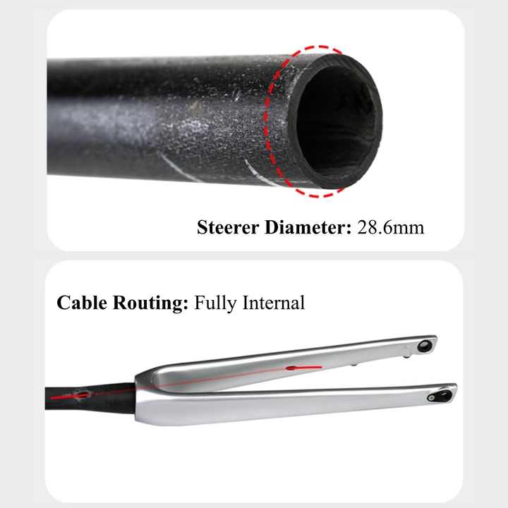 HUDUD Full Carbon Road Bike Fork - Durable & Customizable