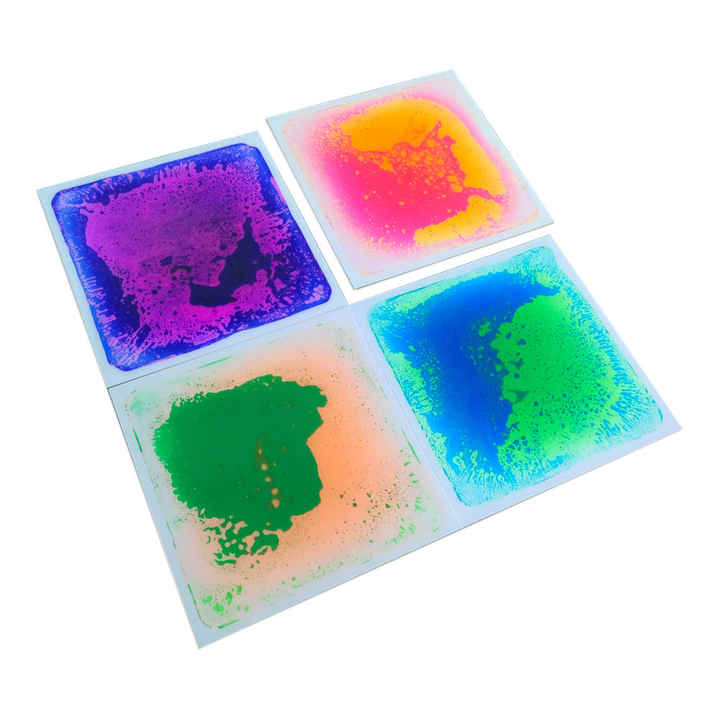 Custom Activity Liquid Floor UV Sensory Tile Luminous Gel Filled UV ...