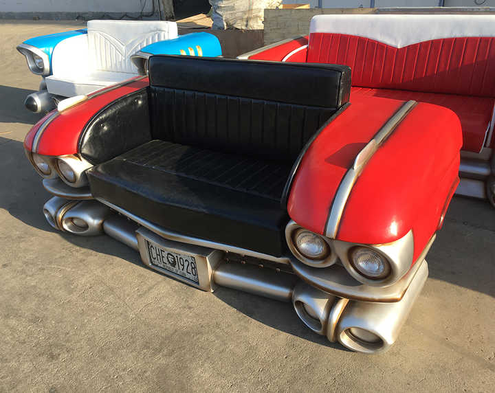 Vintage Classic Retro Cafe Car Diner Restaurant Booth Seating Furniture
