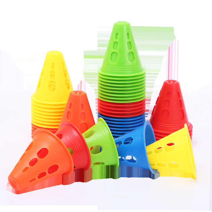 Qiqiang 8cm PE Material Roller Skating Obstacle Plastic Cone Football ...