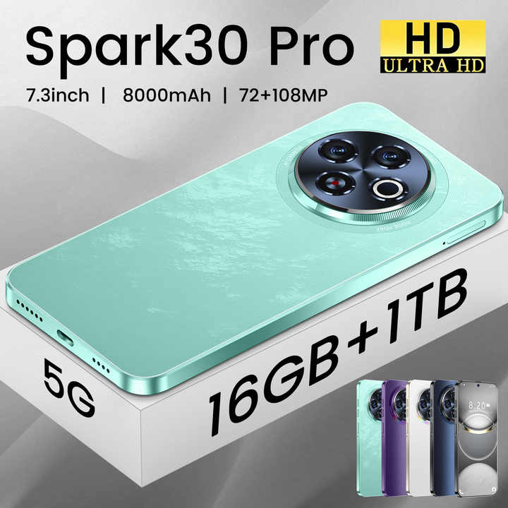 Online Retailer Spark 30 Pro 7.3inch 5G Smartphone Model 512GB ROM 2K ...