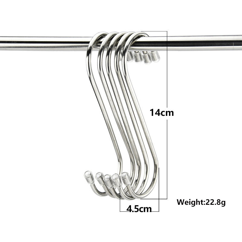 Wire Forming Stainless Steel S Shaped Hanger Hooks with Safety Cap ...