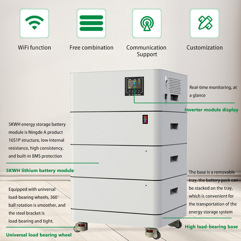 2 in 1 Solar Inverter Stacked Battery 5Kw 10Kw 15Kw Home Energy Storage ...
