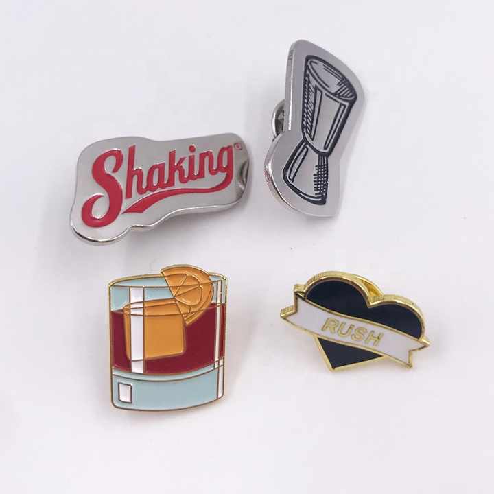 Custom Gold Silver Metal Lapel Pins Cocktail Shaking Design Enamel Pins ...