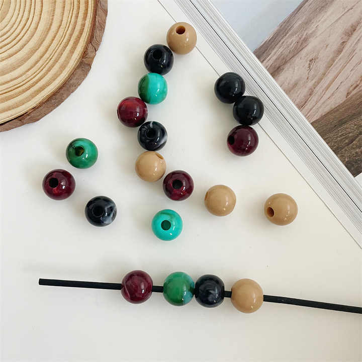15*16mm Two - Color Acrylic Straight - Hole Beads DIY Jewelry ...