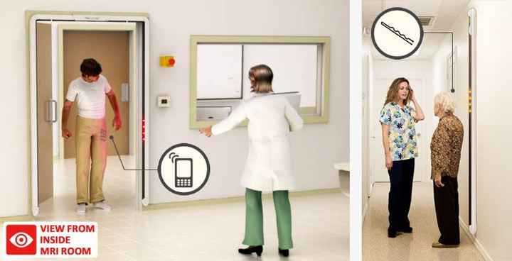 FERROMAGNETIC MRI GATE METAL DETECTOR/ installed on the MR room door ...