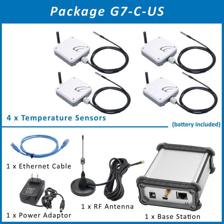 Temperature Measurement Sensor Freezer Temperature Alarm 4 Sets