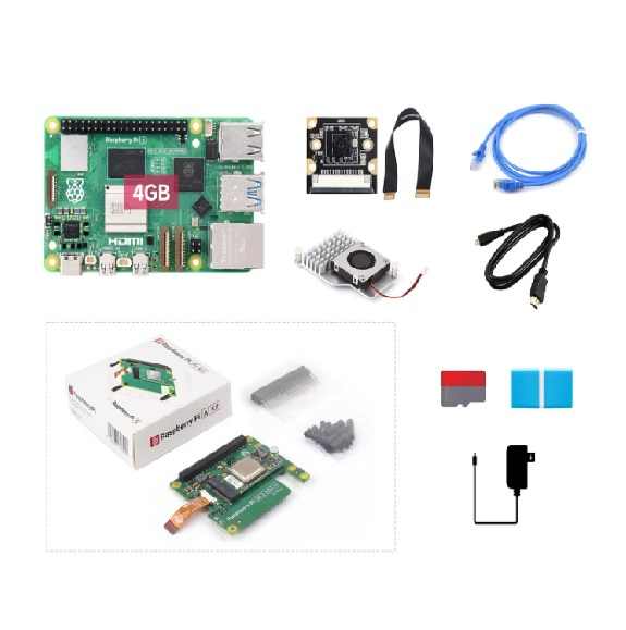 Raspberry Pi 5 AI Kit with Waveshare Accessory - 2GB-8GB RAM