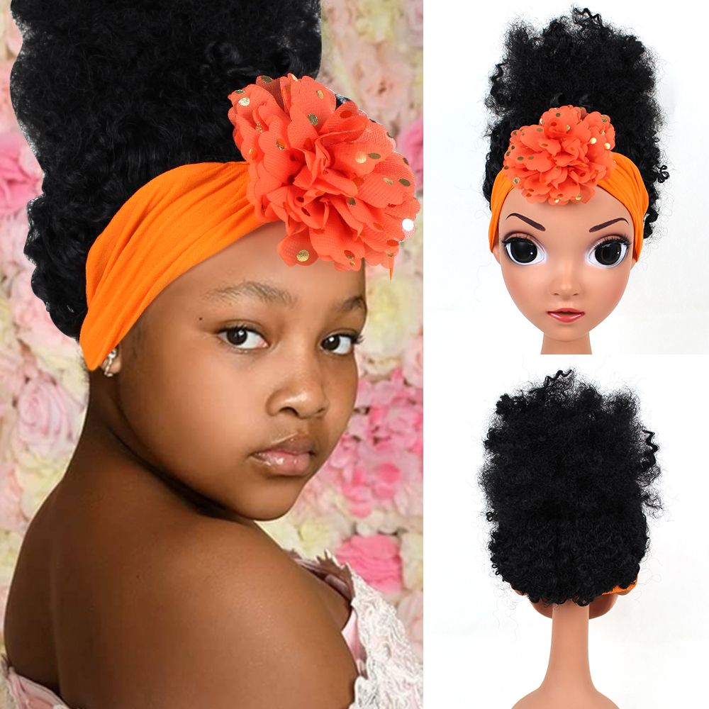 Kids black afro wig store