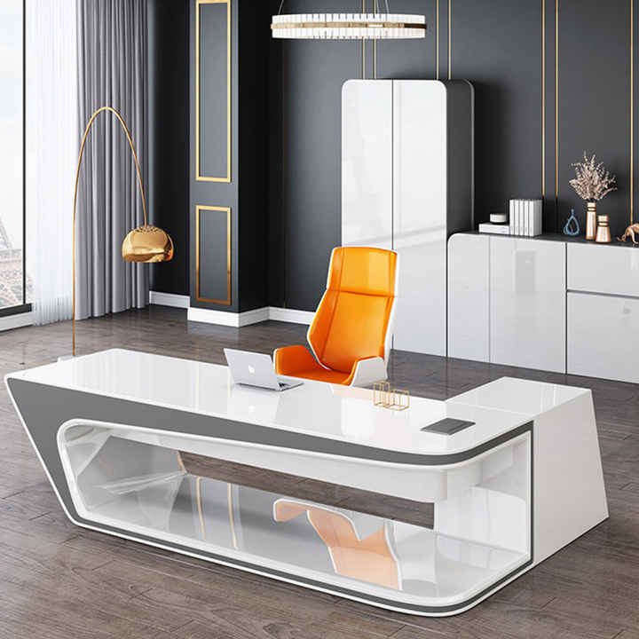White CEO Google Desk - Stylish & Customizable Office Furniture