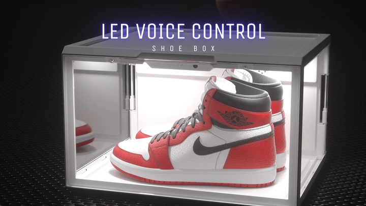 Smart Sneaker Lighted Plastic Shoes Display Box - Voice Control LED