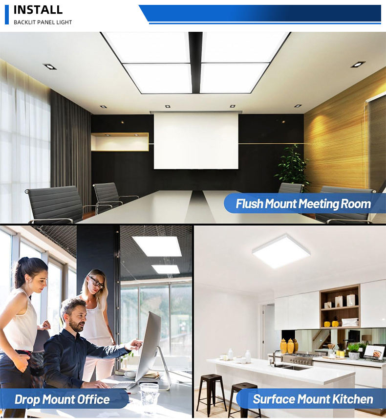 LONGLUX Wholesale Customizable Ceiling LED Panel Light 2x4 Recessed LED ...