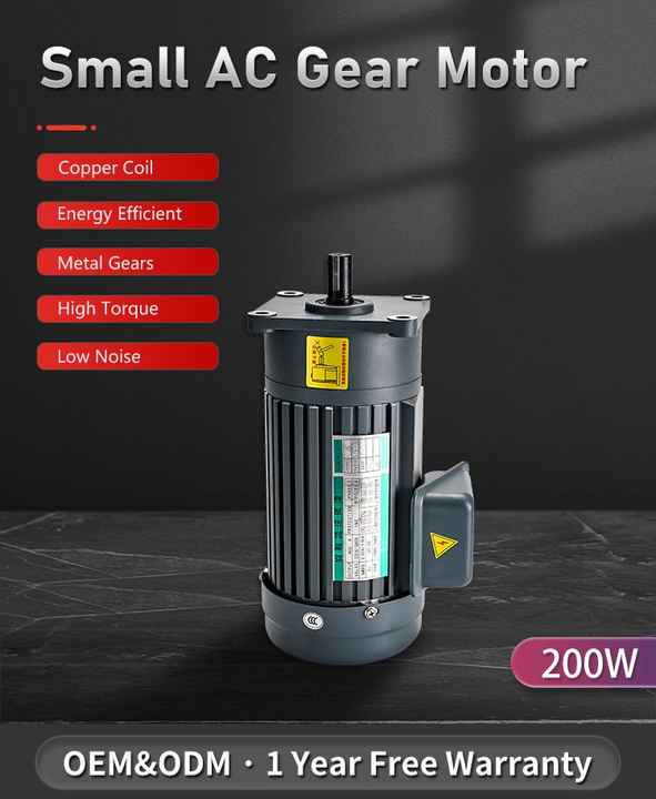 In-Stock Gear Reduction Motors 200W Three-Phase 380V/220V Vertical AC ...
