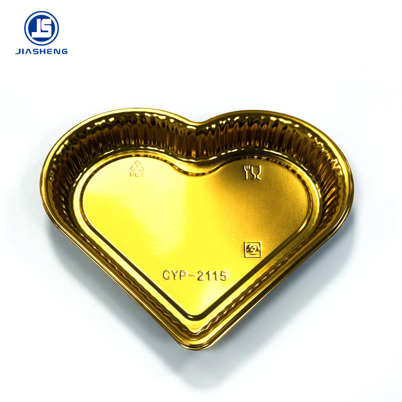 Food Grade Plastic Factory Custom Logo Printed Heart Shaped Dessert ...