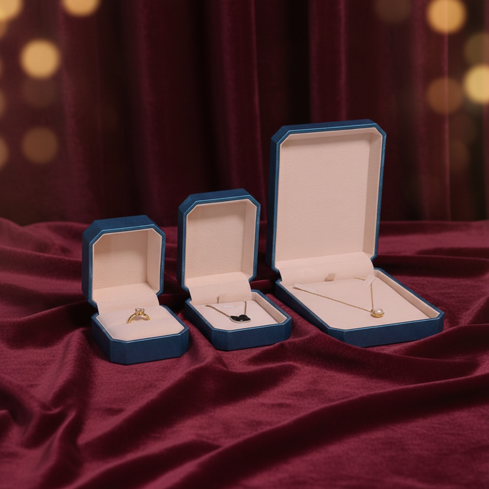 Blue Jewellery Gift Box Packaging - Custom Luxury Design