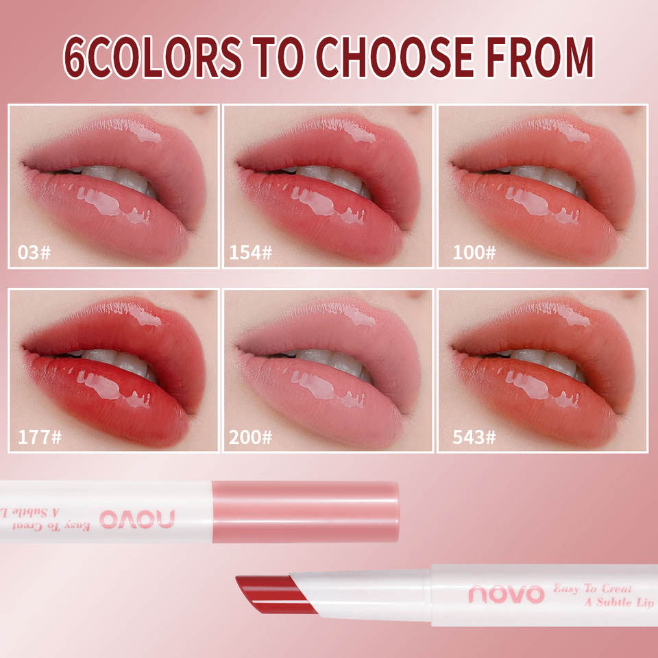 NOVO Long-Lasting Lip Crayon Lipstick Velvet Soft Matte Lipliner with ...