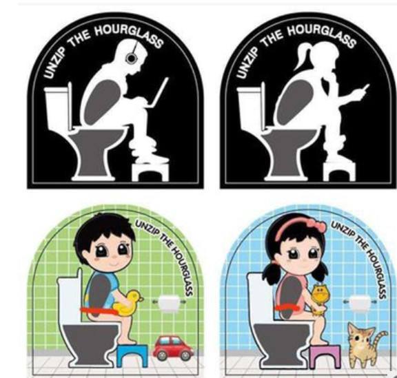 New Toilet Timer Godrelish 5 Minutes Toilet Time Hourglass Ladies ...