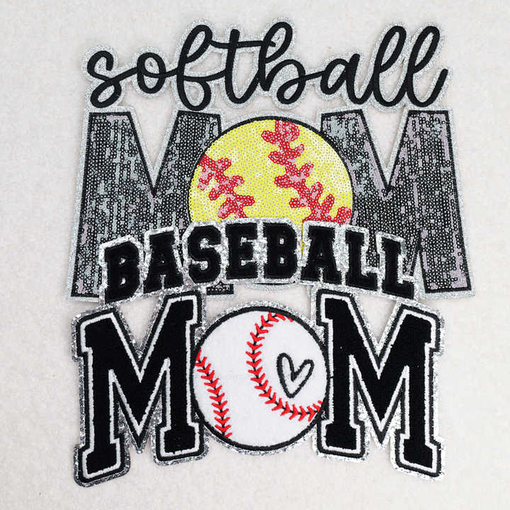 Factory Custom Sequin Baseball Mom Hat Patch Embroidery Chenille Bead ...
