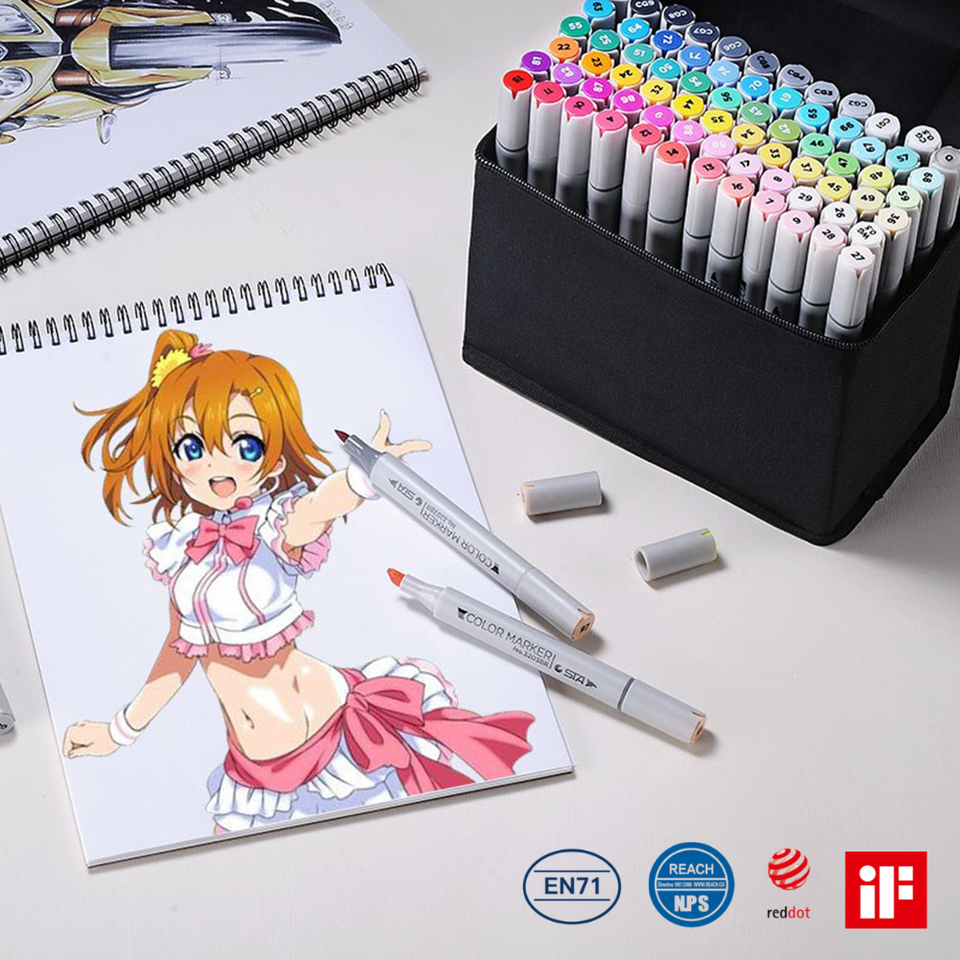 STA Drawing Art Markers - Premium Color Sets for Creatives