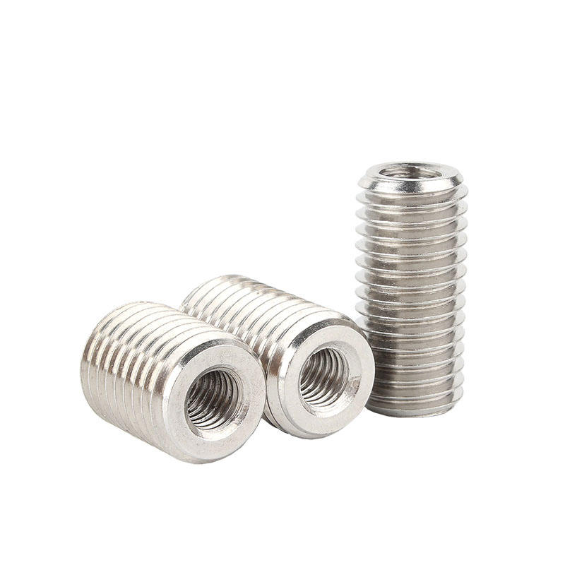 Stainless Steel 304 Internal External Thread Round Barrel Nut Threaded ...