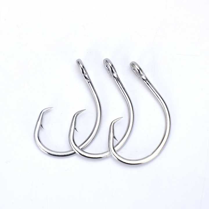 New 39950SS Stainless Steel Tuna Fish Hooks Barbed Super Needle Point ...