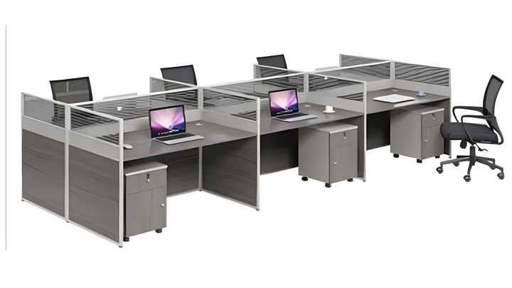Employee 4 Person Linear Office Workstation Work Station Modern Ceo ...