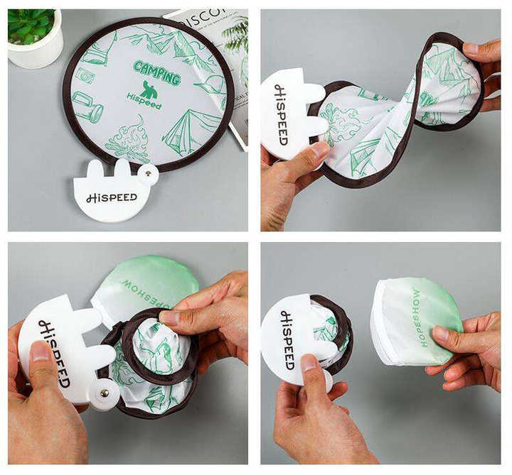 Custom Foldable Nylon Hand Fan - Portable and Flexible
