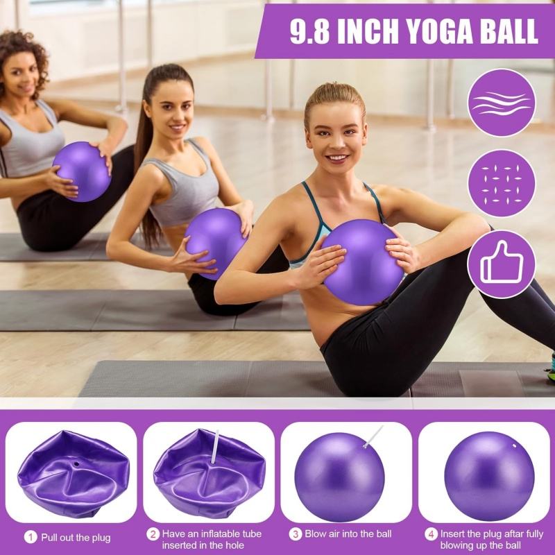 Women Home Yoga Workouts Gift Include Ball Yoga Circle Resistance Bands ...