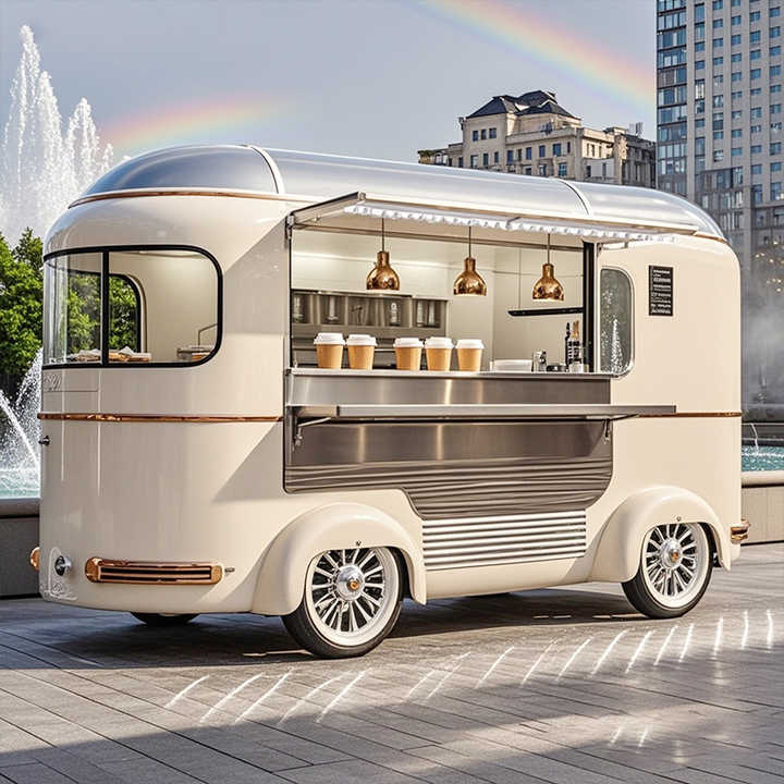 Mobile Trailer Food Truck Fiberglass Trailer for Food Grazing Food ...