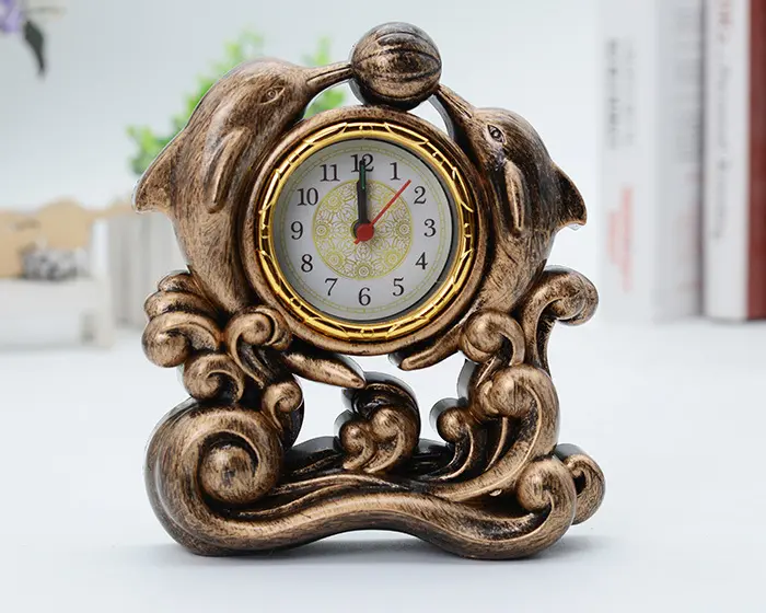 Home Décor Alarm Clock Girl Fishing Alarm Clock Antique Clock 3D Clock ...