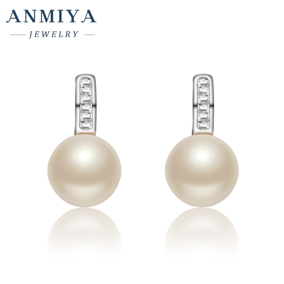 Luxury Modern 925 Silver Zircon Pearl Earrings Summer Earrings Women ...