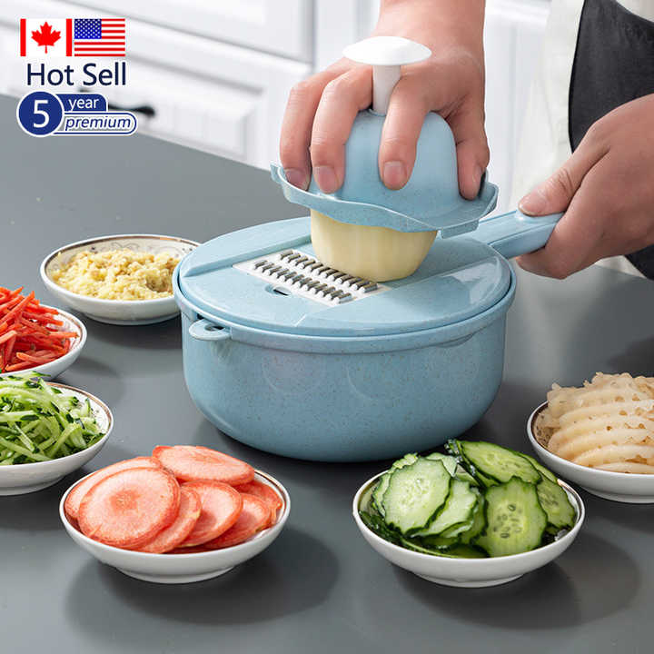 Multifunction 12 in 1 Wheat Straw Manual Plastic Vegetable Grater ...